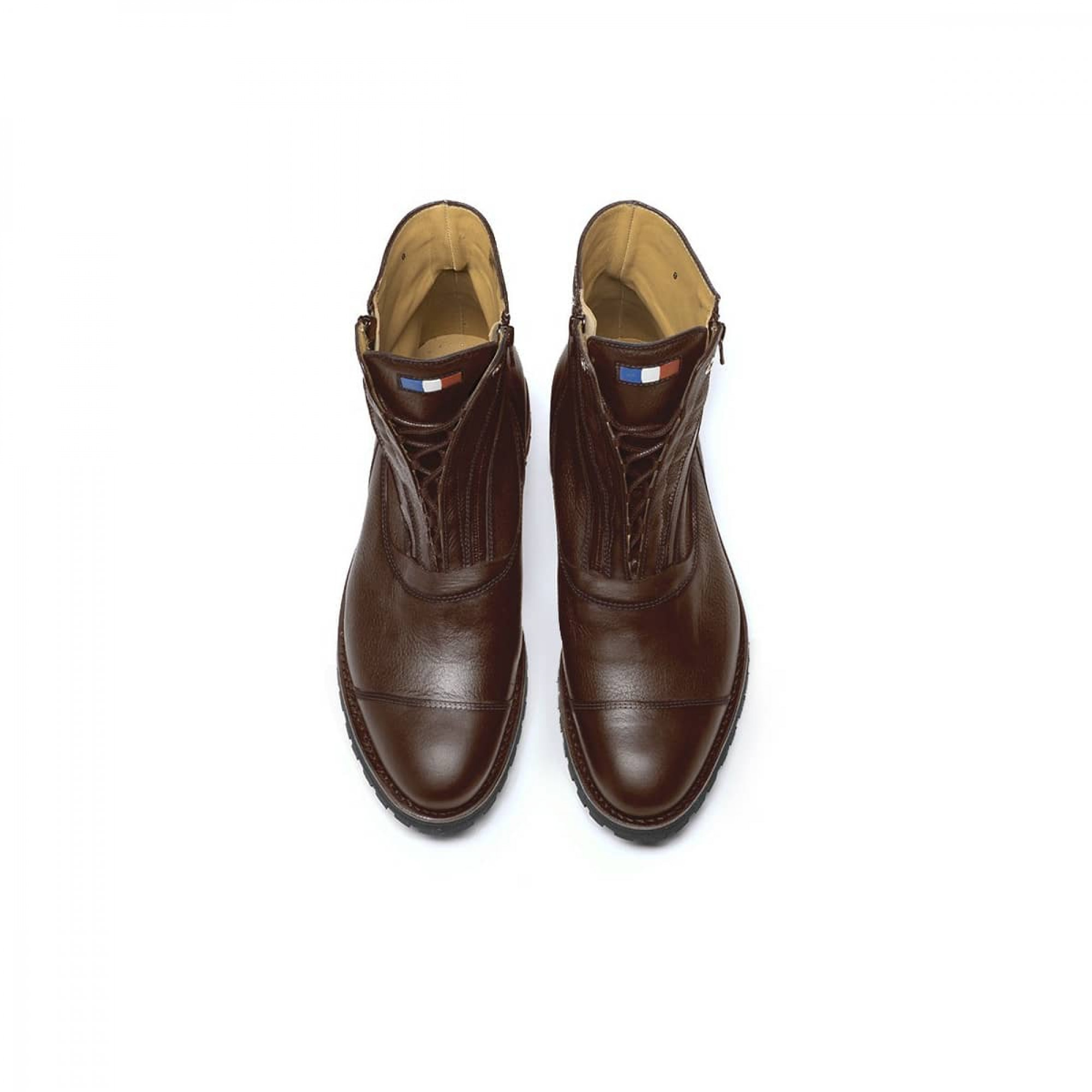 Rafale - chaussures Bottes rangers homme - cuir marron - Maison Hardrige