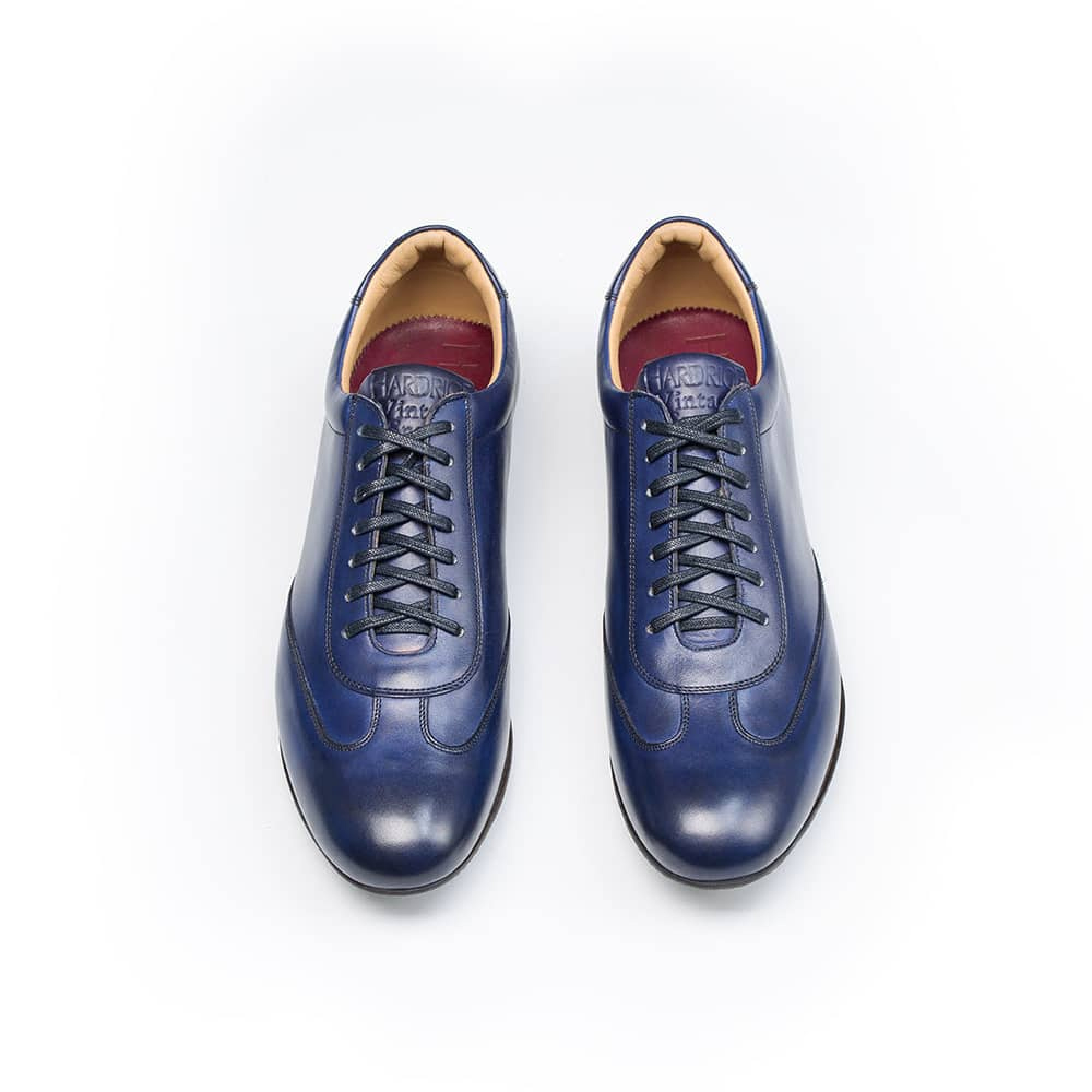 Racer - Sneakers vintage homme - cuir bleu marine - cousu bolognais